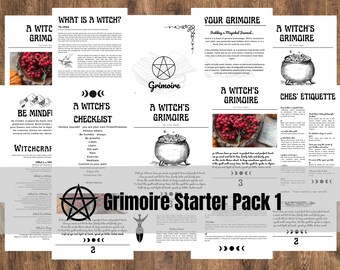 Printable Grimoire Pages Build Your Own Grimoire Book of Shadows the Cemetery Witch Learn ...