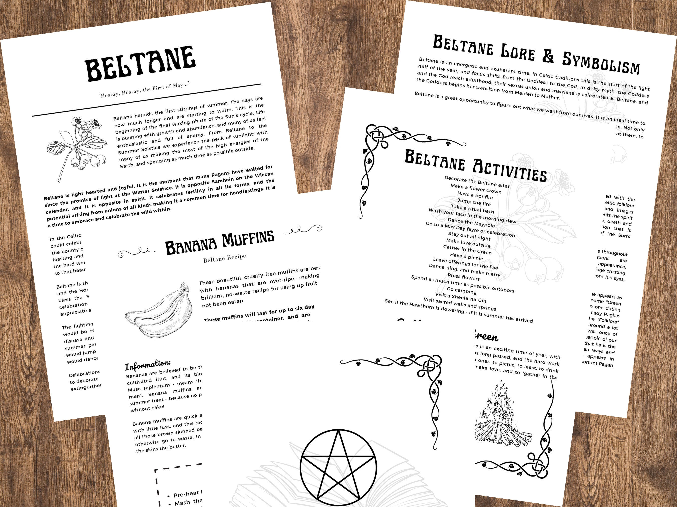 Printable Grimoire Pages Build Your Own Grimoire Book of Shadows the Cemetery Witch Learn ...