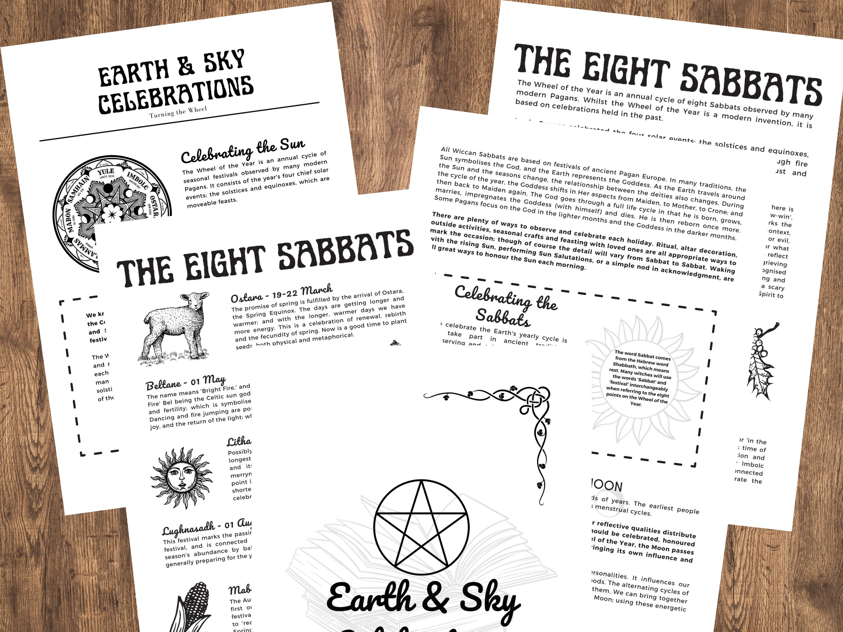 Printable Grimoire Pages Build Your Own Grimoire Book of Shadows the ...