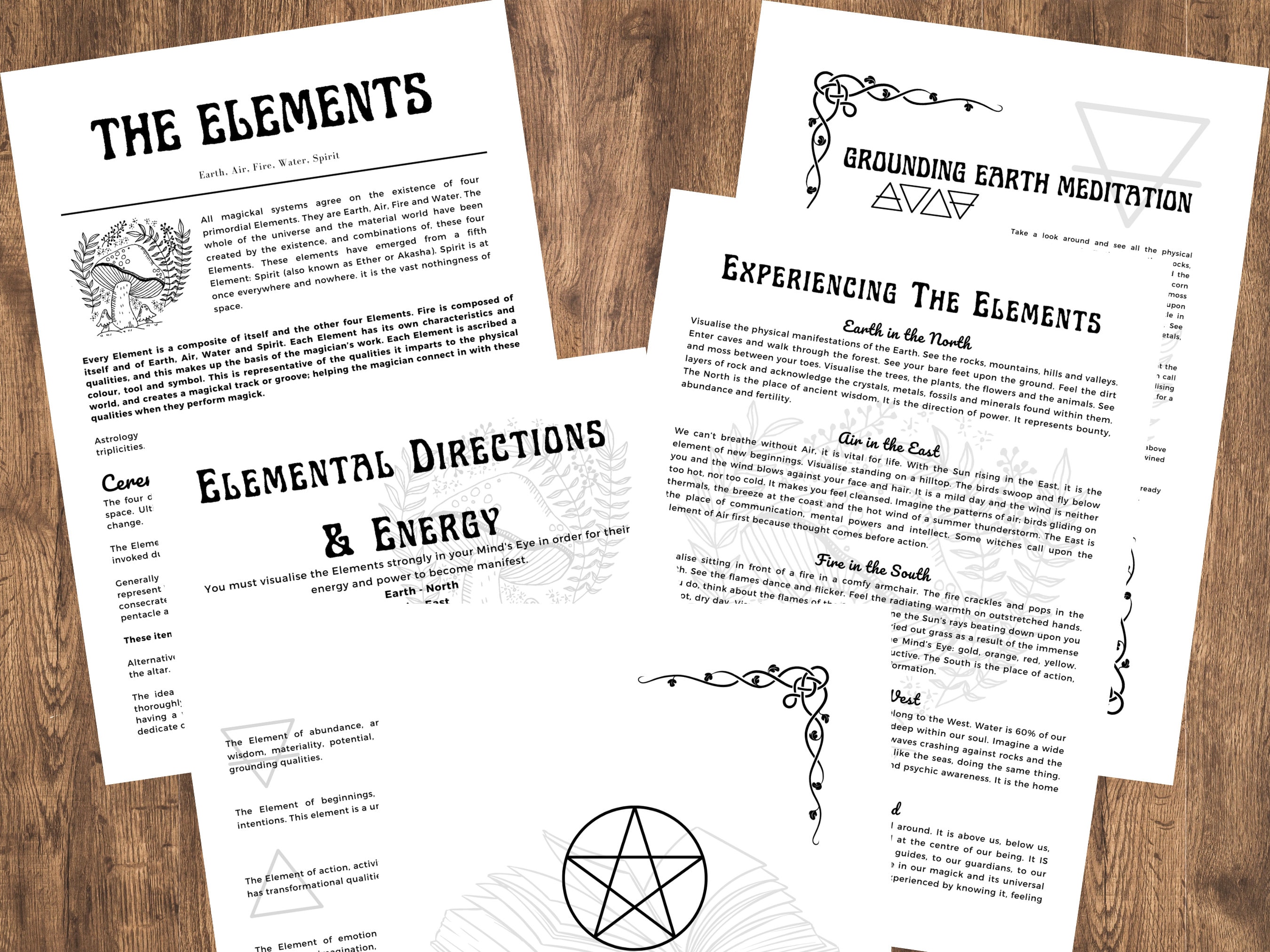 Printable Grimoire Pages | Build Your Own Grimoire | Book of Shadows ...
