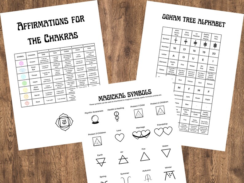 Printable Grimoire Pages | Build Your Own Grimoire | Book of Shadows ...