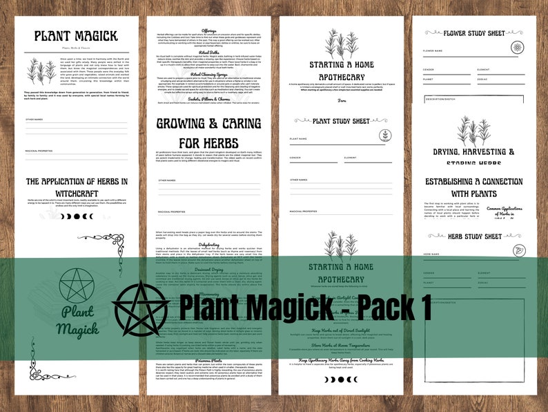 Printable Grimoire Pages | Build Your Own Grimoire | Book of Shadows ...