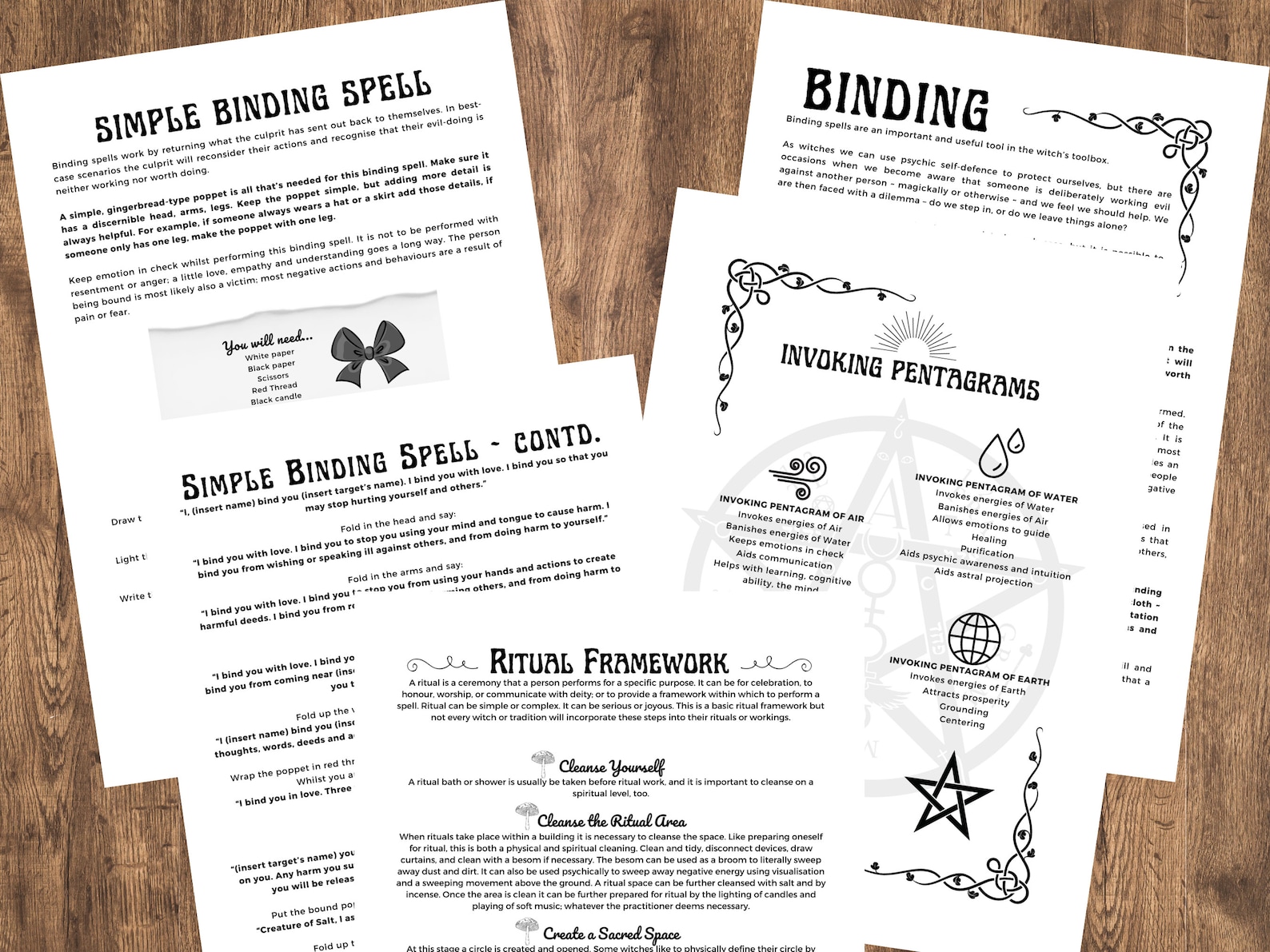Printable Grimoire Pages | Build Your Own Grimoire | Book of Shadows ...