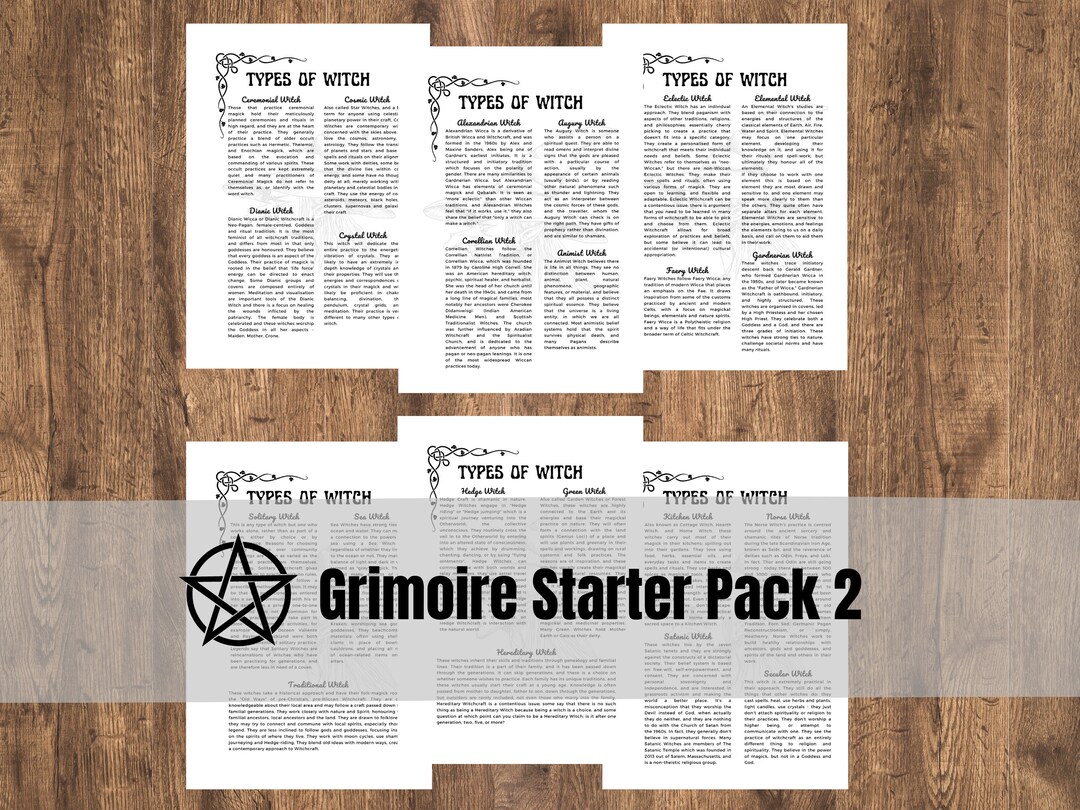Printable Grimoire Pages | Build Your Own Grimoire | Book of Shadows ...