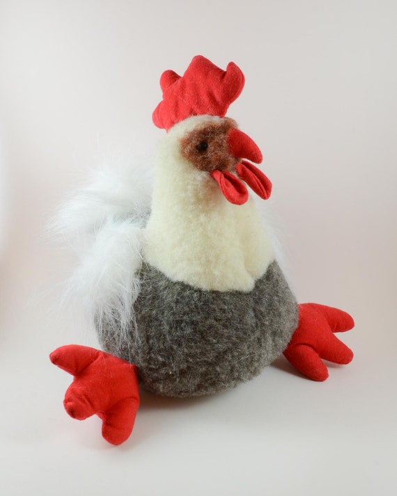 Kid's Toy Made From Wool / Wool Rooster / Wool Chicken / | Etsy
