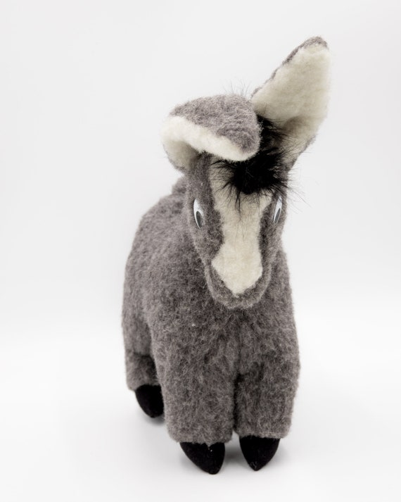 in stock cheap Baby toy made from wool - donkey animal toy - wool ...