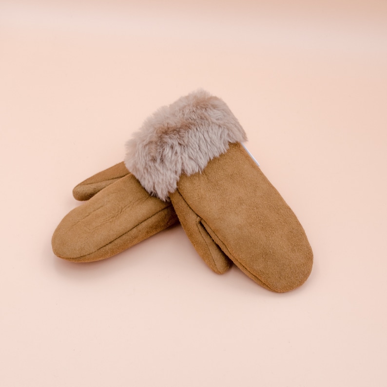 Leather Gloves / Sheepskin Mittens / Winter Gloves / Unisex Leather ...