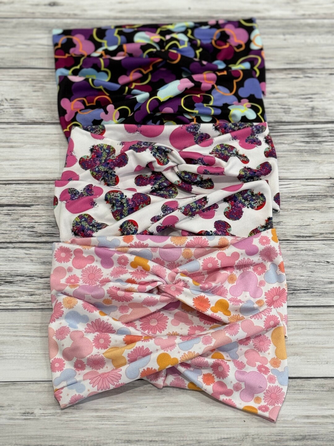 Mickey Minnie Mouse Paint Splatter Wide Knotted Headband - Etsy