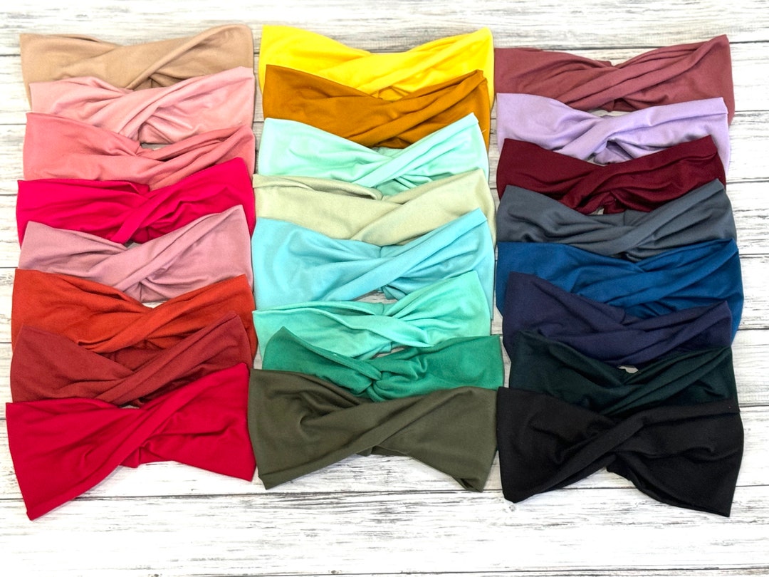 The Solid Color Double Twist Headband - Etsy