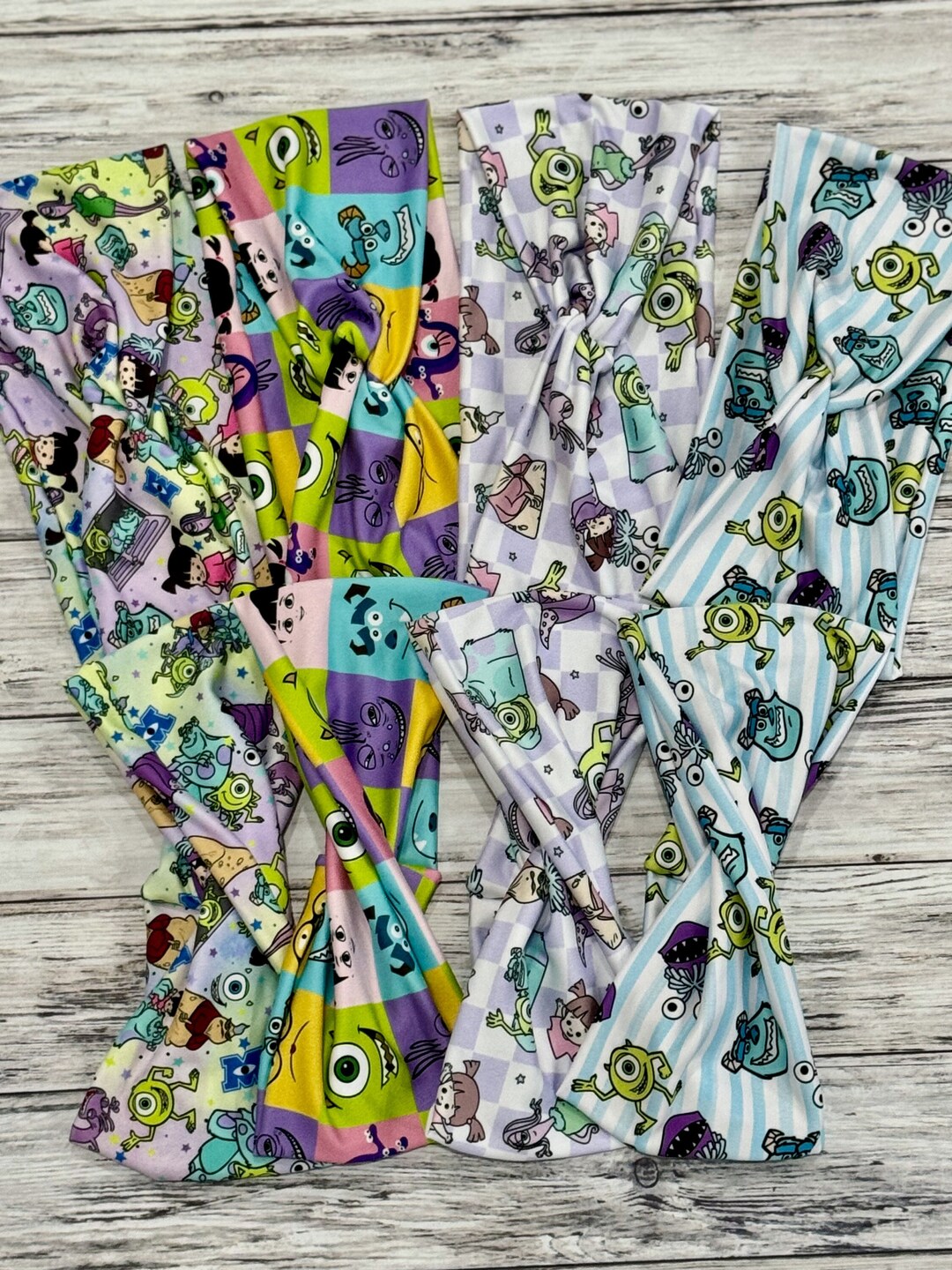 The Monsters Inc Print Knotted or Double Twist Headband - Etsy