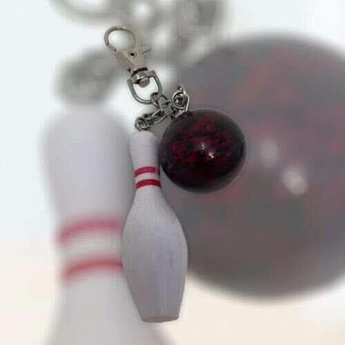 Bowling Vintage Collectible Keychain Bowling Ball & Pin 1980s Keyring ...