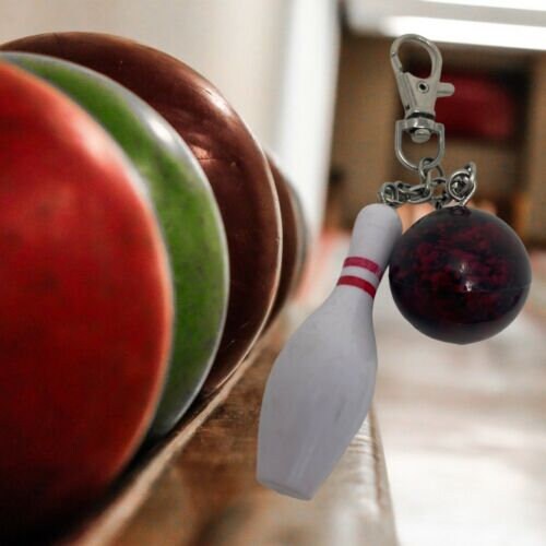 Bowling Vintage Collectible Keychain Bowling Ball & Pin 1980s Keyring ...