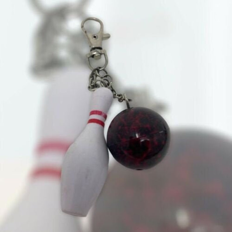 Bowling Vintage Collectible Keychain Bowling Ball & Pin 1980s Keyring ...