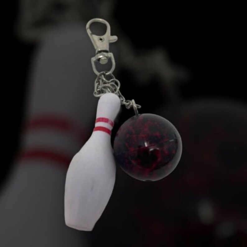 Bowling Vintage Collectible Keychain Bowling Ball & Pin 1980s Keyring ...