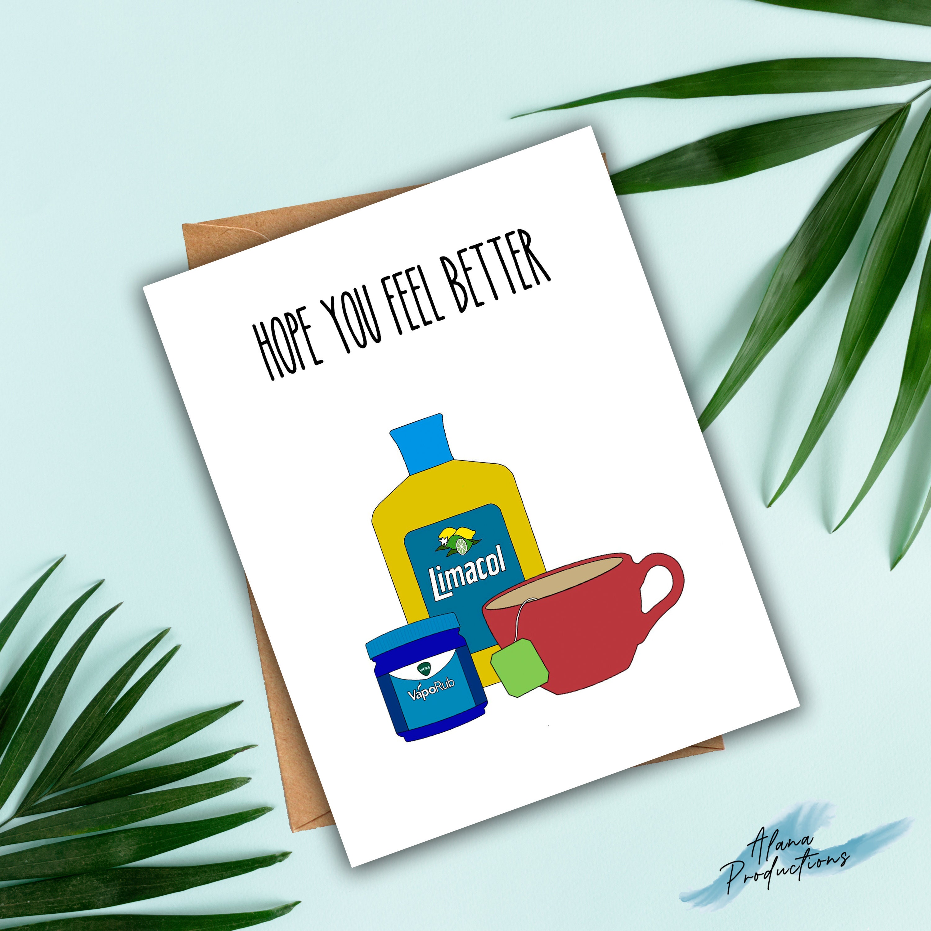 Get Well Soon Card, Caribbean Card - Etsy