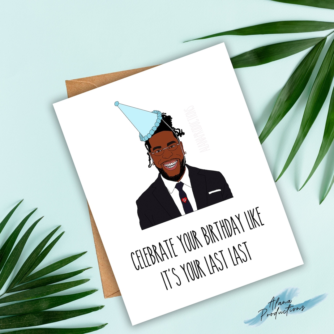 Burna Boy Birthday Card - Etsy