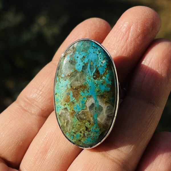 Chrysocolla Ring - Etsy