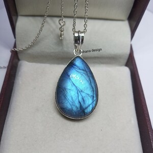 Labradorite Pendant,925 Sterling Silver,stunning Deep Blue Labradorite ...
