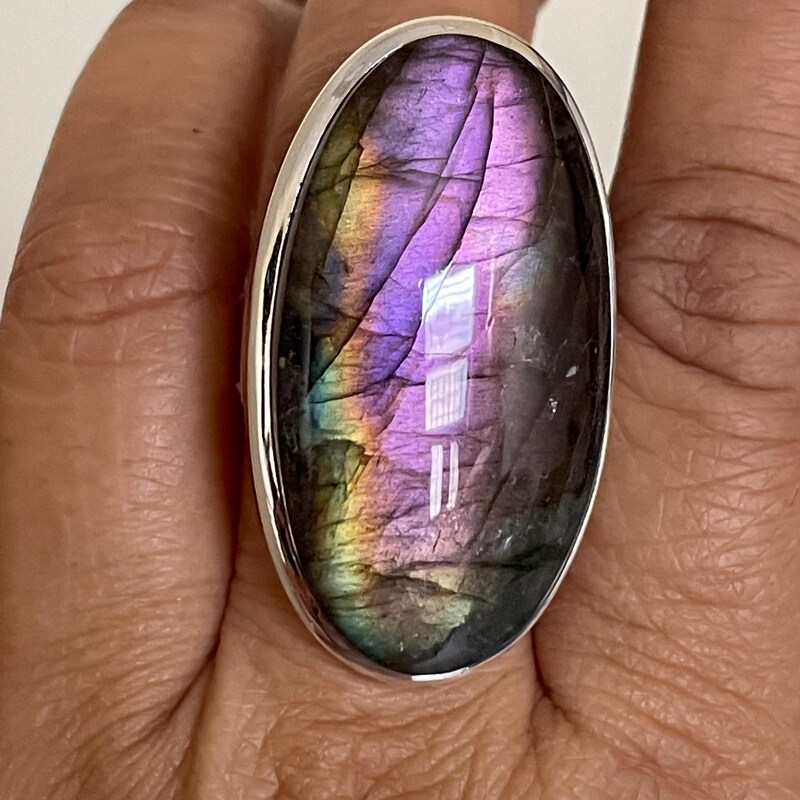 Labradorite Ring - Etsy