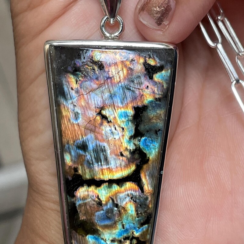 Spectrolite Pendant - Etsy