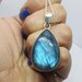 Labradorite Pendant,925 Sterling Silver,stunning Deep Blue Labradorite ...