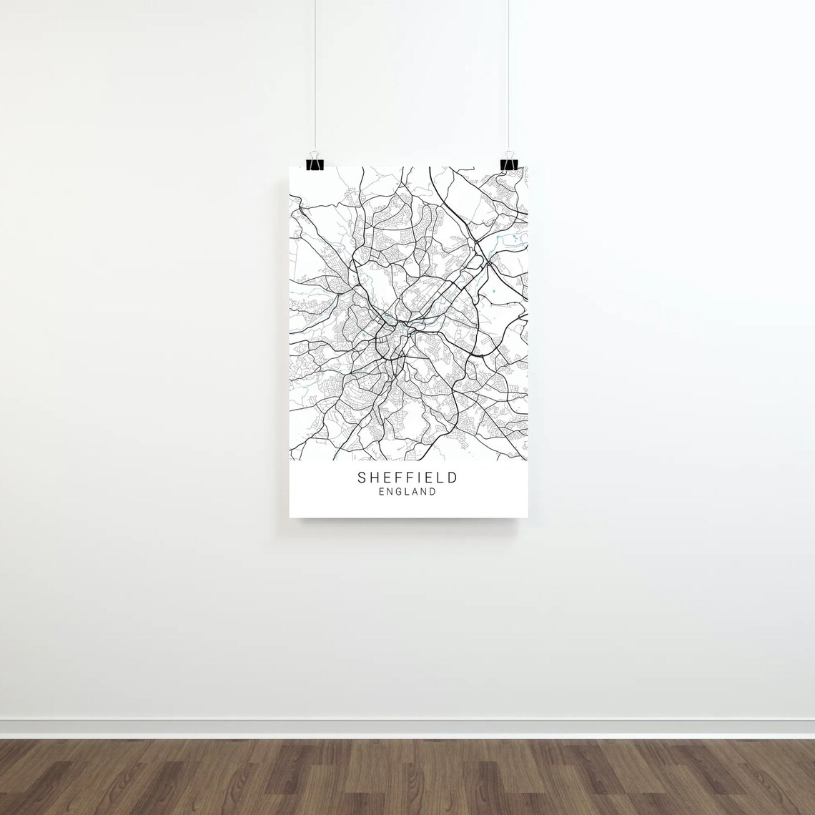 Sheffield Map Print, Sheffield Poster, Sheffield Wall Art, Sheffield ...