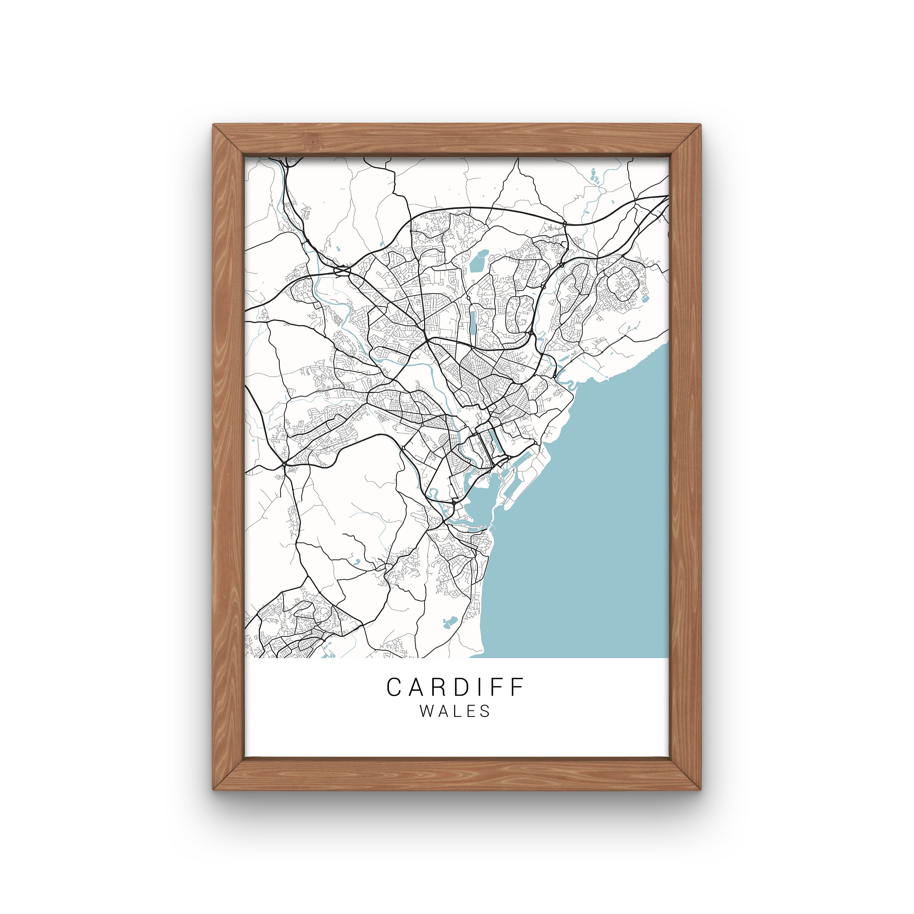 Cardiff Map Print, Cardiff Poster, Cardiff Wall Art, Cardiff Map, Map ...