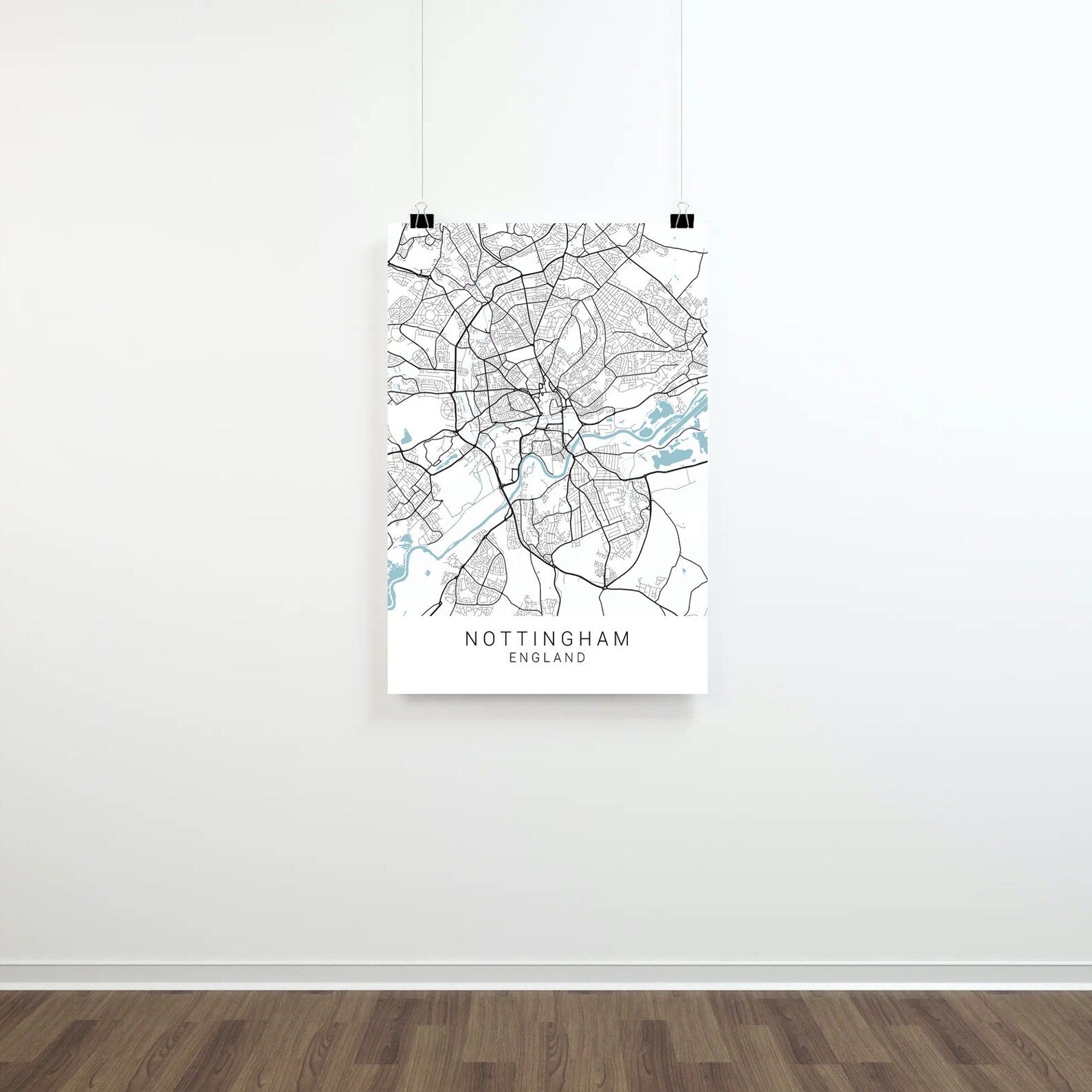 Nottingham Map Print Nottingham Poster Nottingham Map - Etsy UK