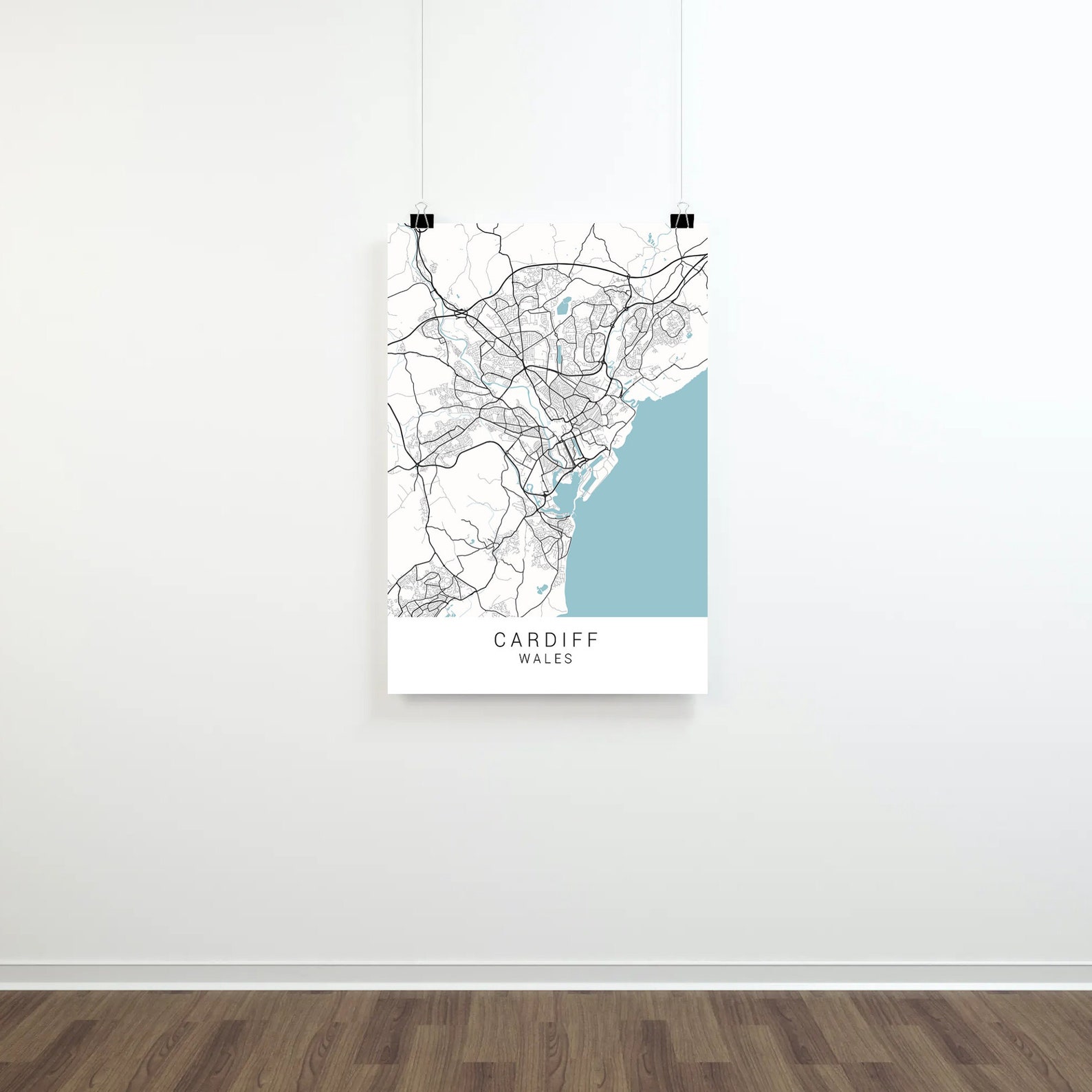 Cardiff Map Print, Cardiff Poster, Cardiff Wall Art, Cardiff Map, Map ...