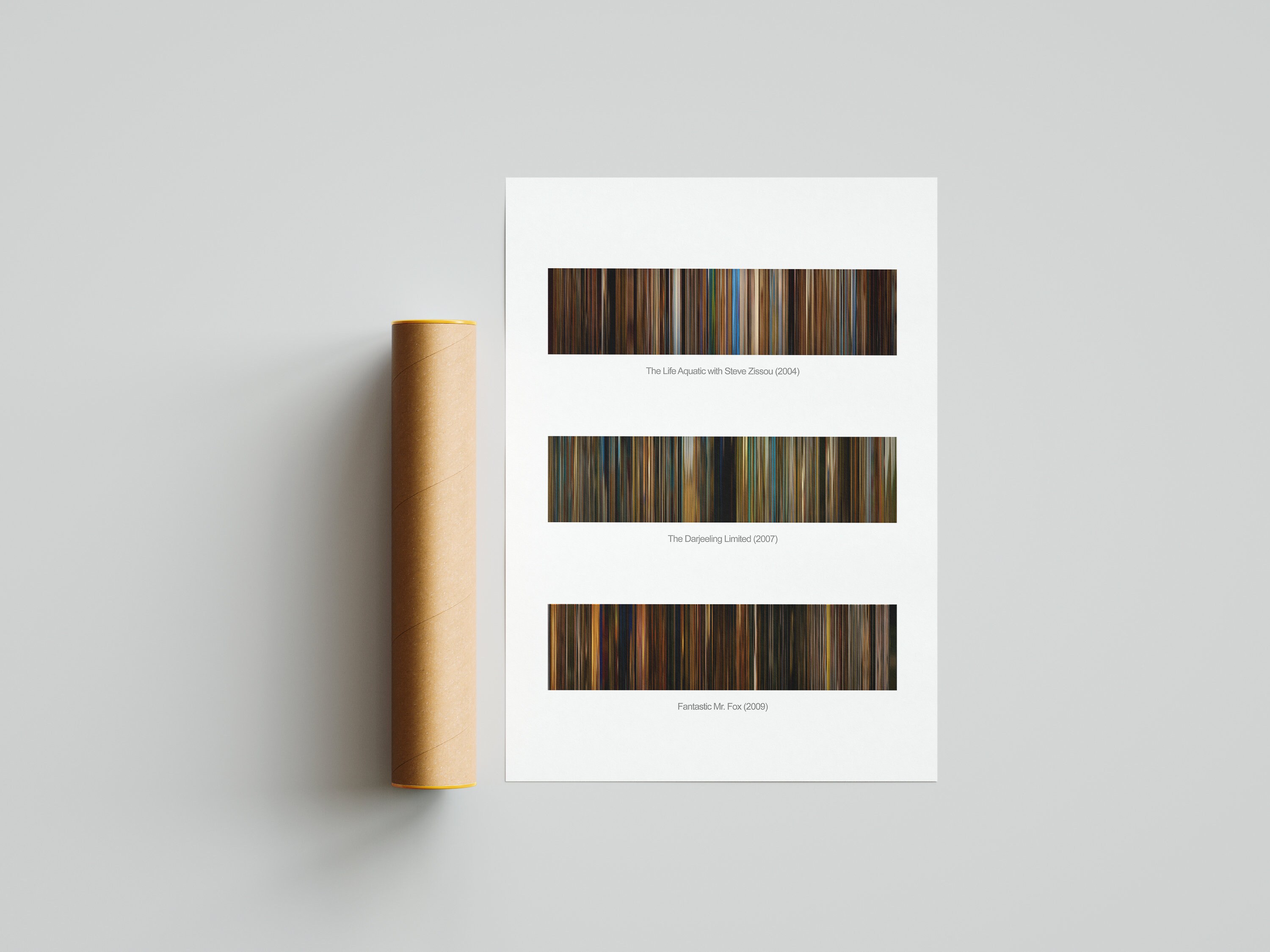 Wes Anderson's Films Movie Barcode Poster A3 High - Etsy