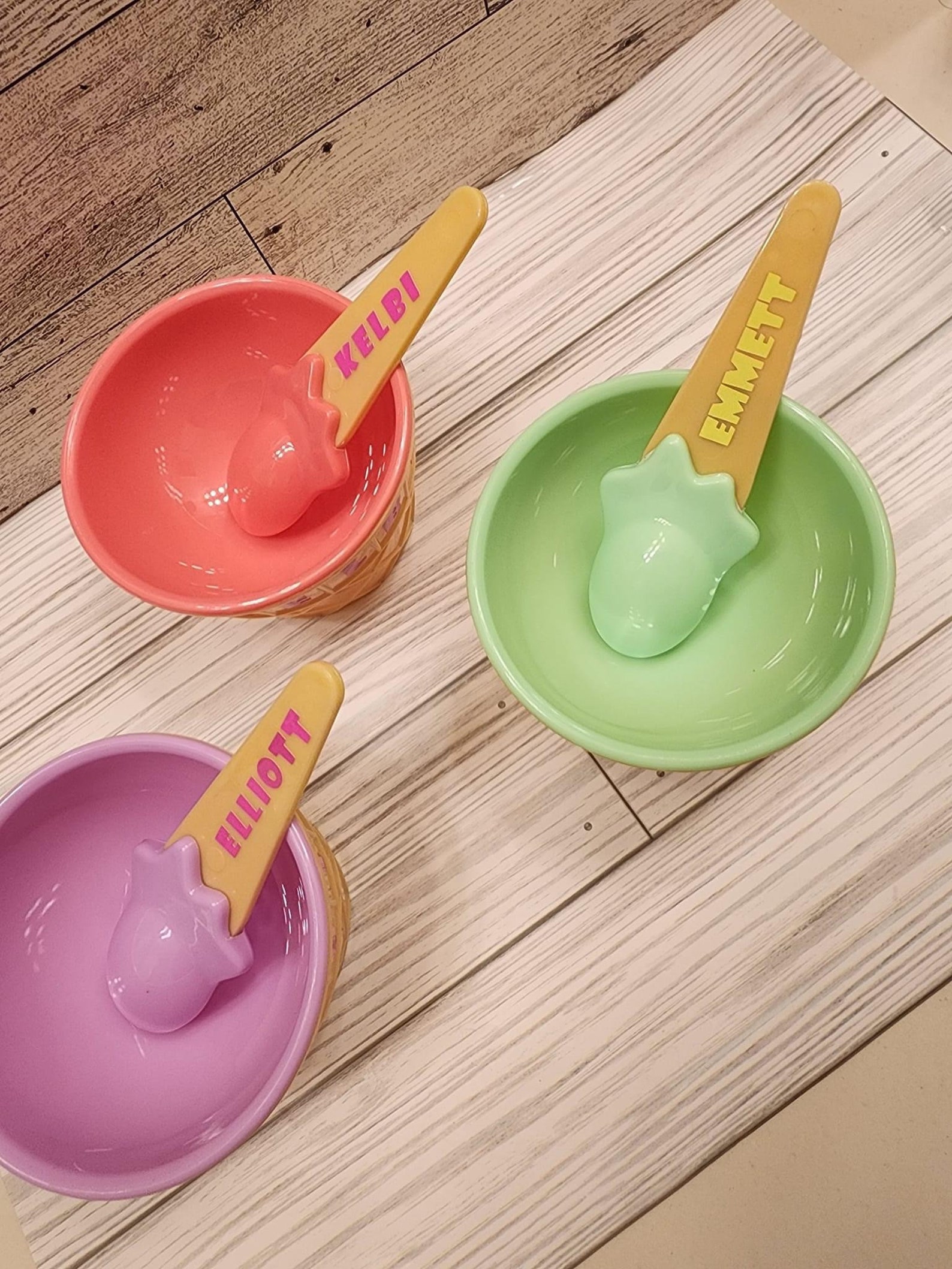 Personalized Ice Cream Bowl, Ice Cream Bowl With Spoon, Kids Ice Cream ...