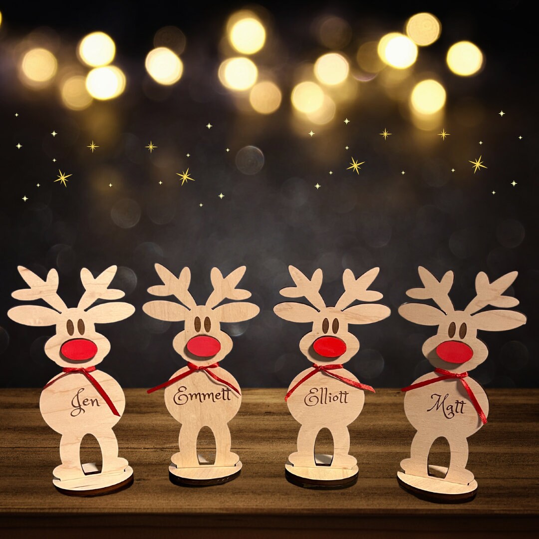 Personalized Reindeer Decor Reindeer Place Settings Reindeer - Etsy