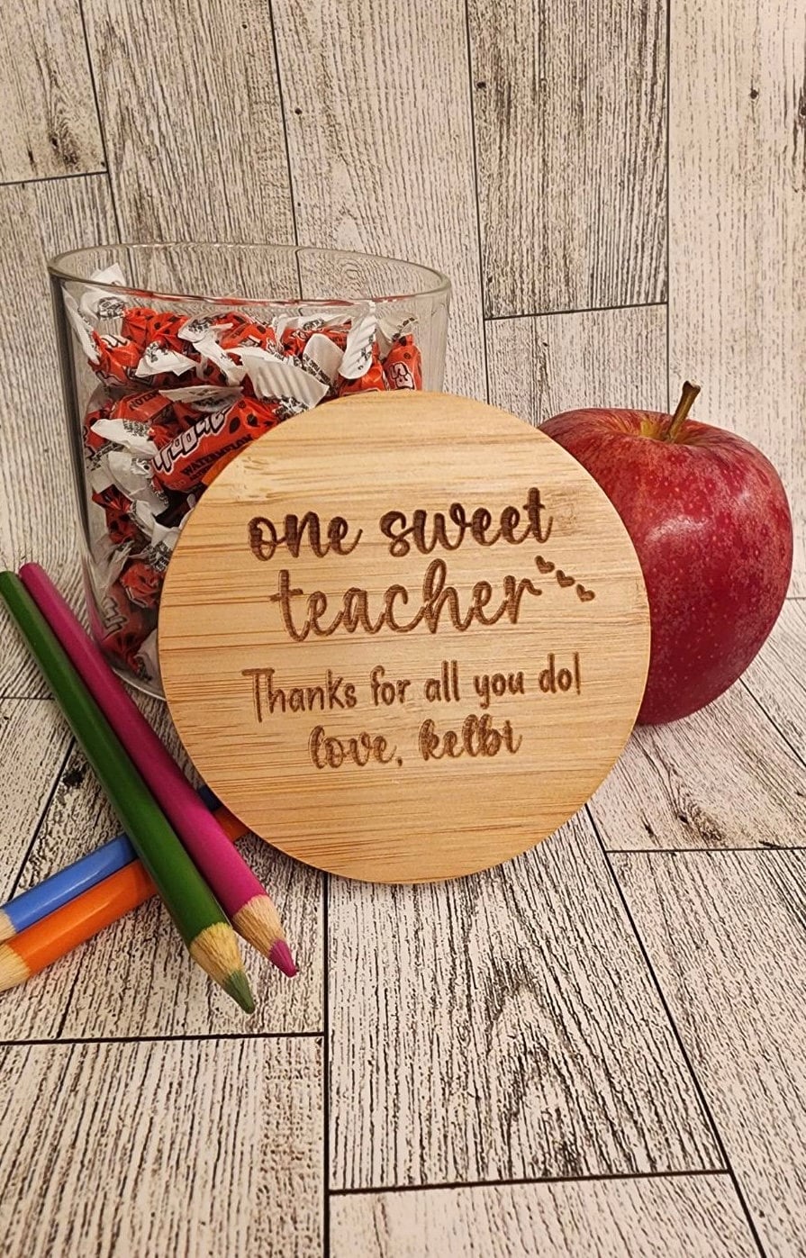 Personalized Teacher Gift Teacher Candy Jar, Teacher Appreciation Gift ...
