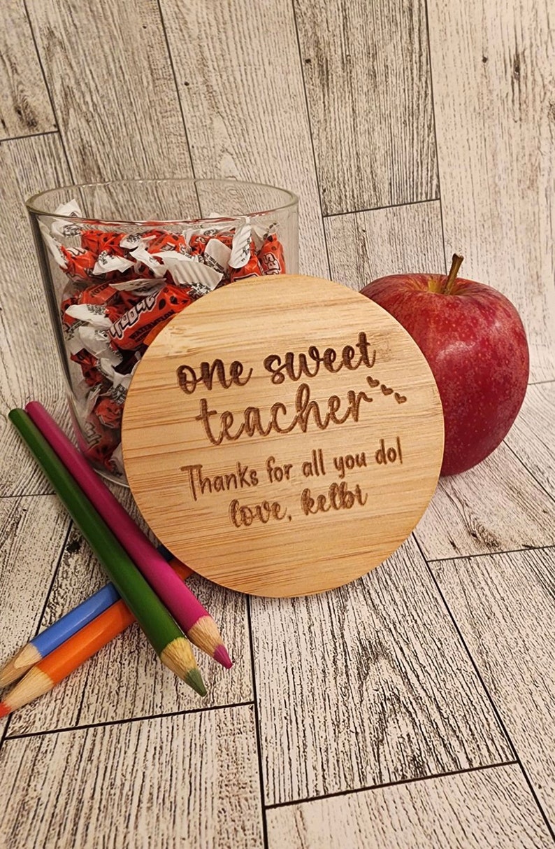Personalized Teacher Gift Teacher Candy Jar, Teacher Appreciation Gift ...