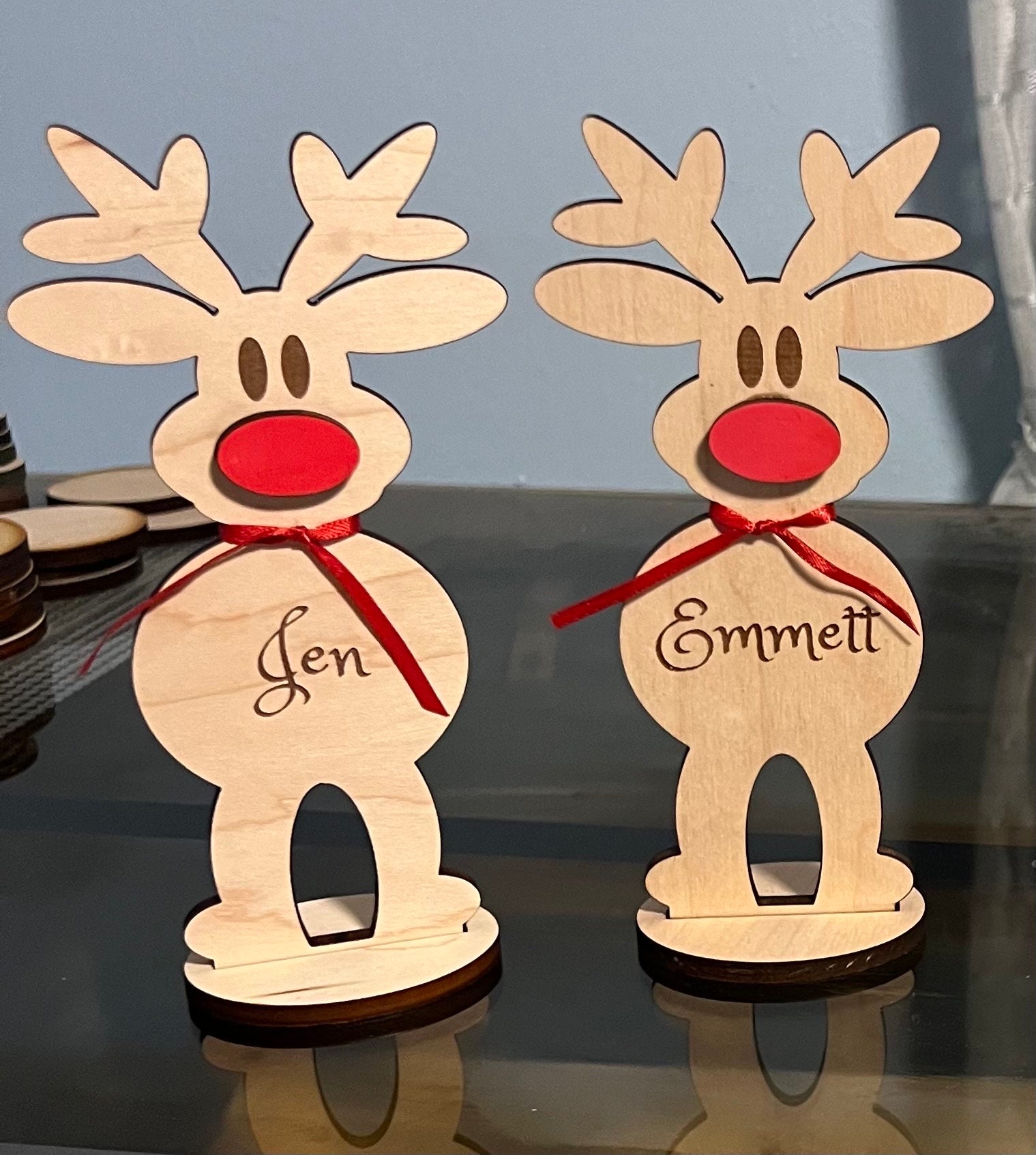 Personalized Reindeer Decor Reindeer Place Settings Reindeer - Etsy