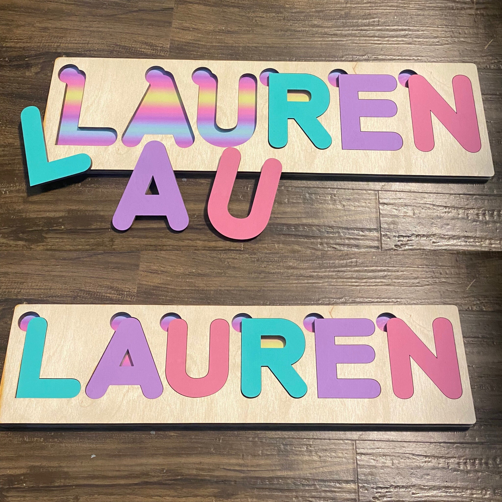 Wooden Name Puzzles Personalized Custom Name Puzzle Baby - Etsy