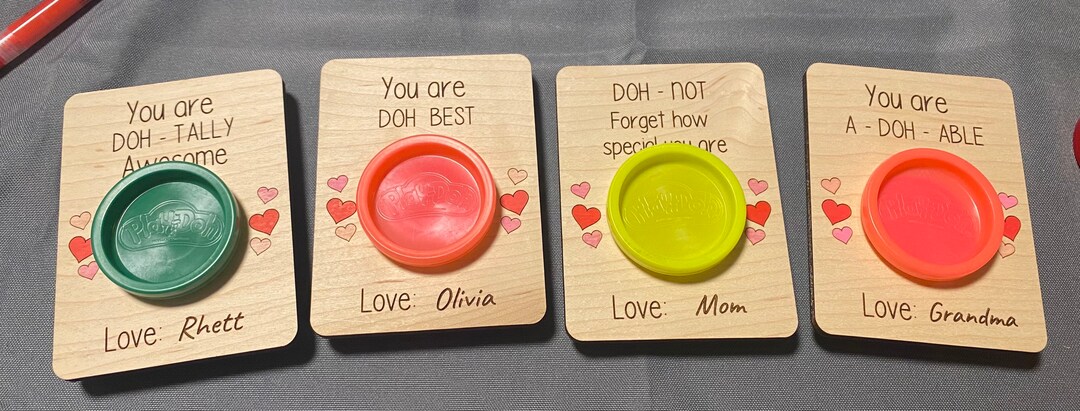 Play-doh Cards-party Favors - Party Favors, Wooden Cards, Personalized ...