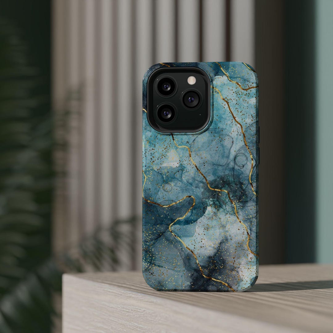 Magsafe® Blue Marble Phone Case Trendy iPhone Accessories Magnetic ...