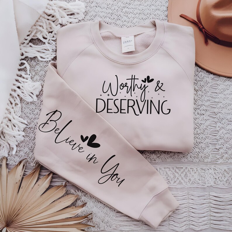 Motivational Quote Sweatshirt Believe in You Sweatshirt Mental Health ...