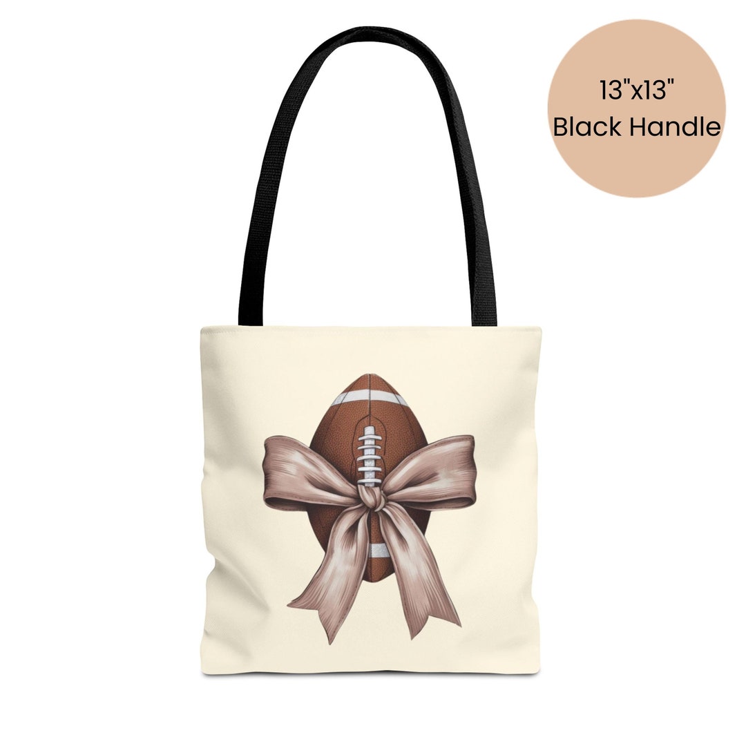 Coquette Football Tote Bag Football Lover Gift for Her Football Tote ...