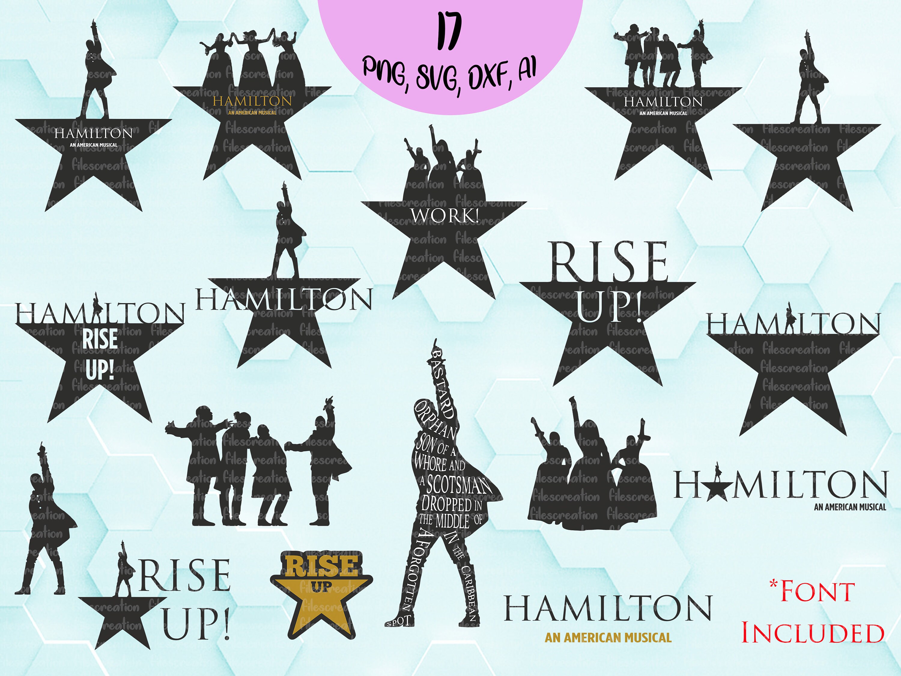 Hamilton Rise Up svg Hamilton SVG PNG dxf ai | Etsy