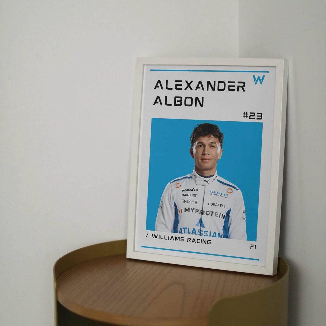 Alex Albon Poster Printable Wall Art Formula One Print Sports Wall ...