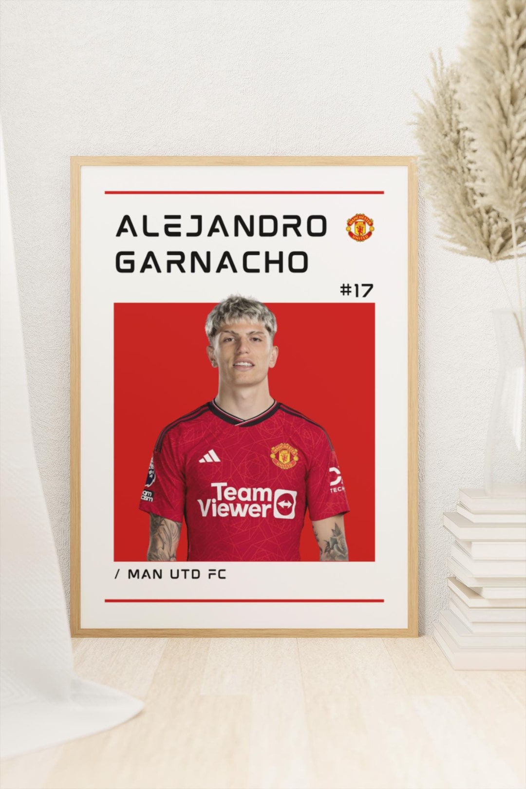 Alejandro Garnacho Poster Wall Art Football Soccer Manchester Utd ...