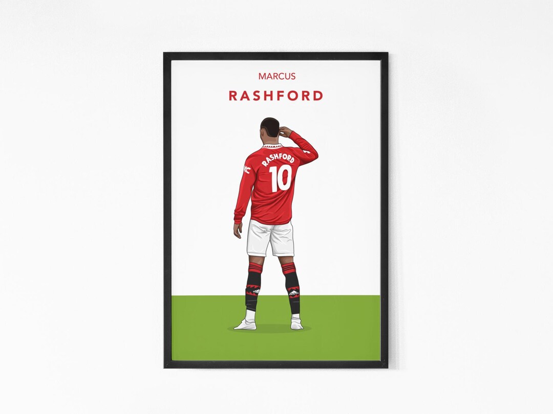 Marcus Rashford Poster Man Utd FC Football Poster Gift for Man Utd Fan ...