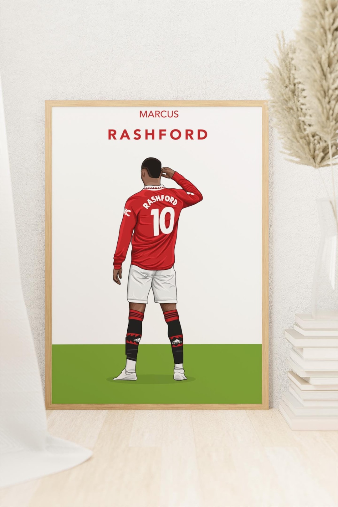 Marcus Rashford Poster Wall Art Football Soccer Manchester United ...