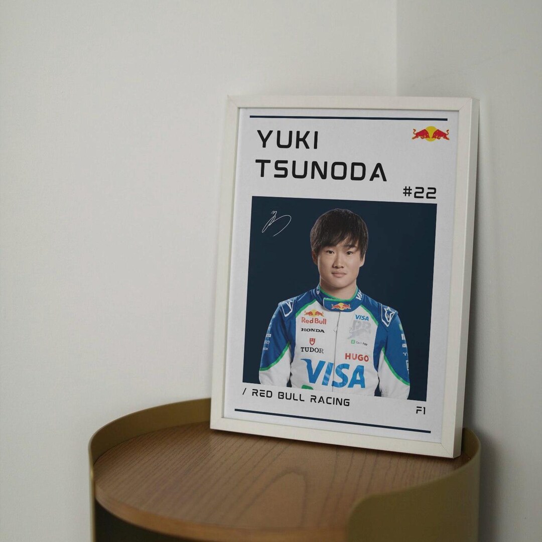 Yuki Tsunoda Poster Printable Wall Art Formula One Print Sports Wall ...