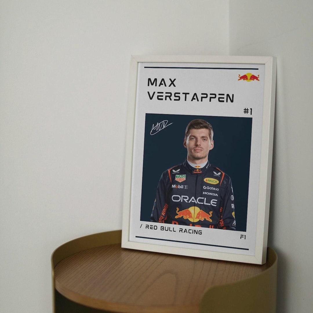 Max Verstappen Poster Printable Wall Art Formula One Print Sports Wall ...
