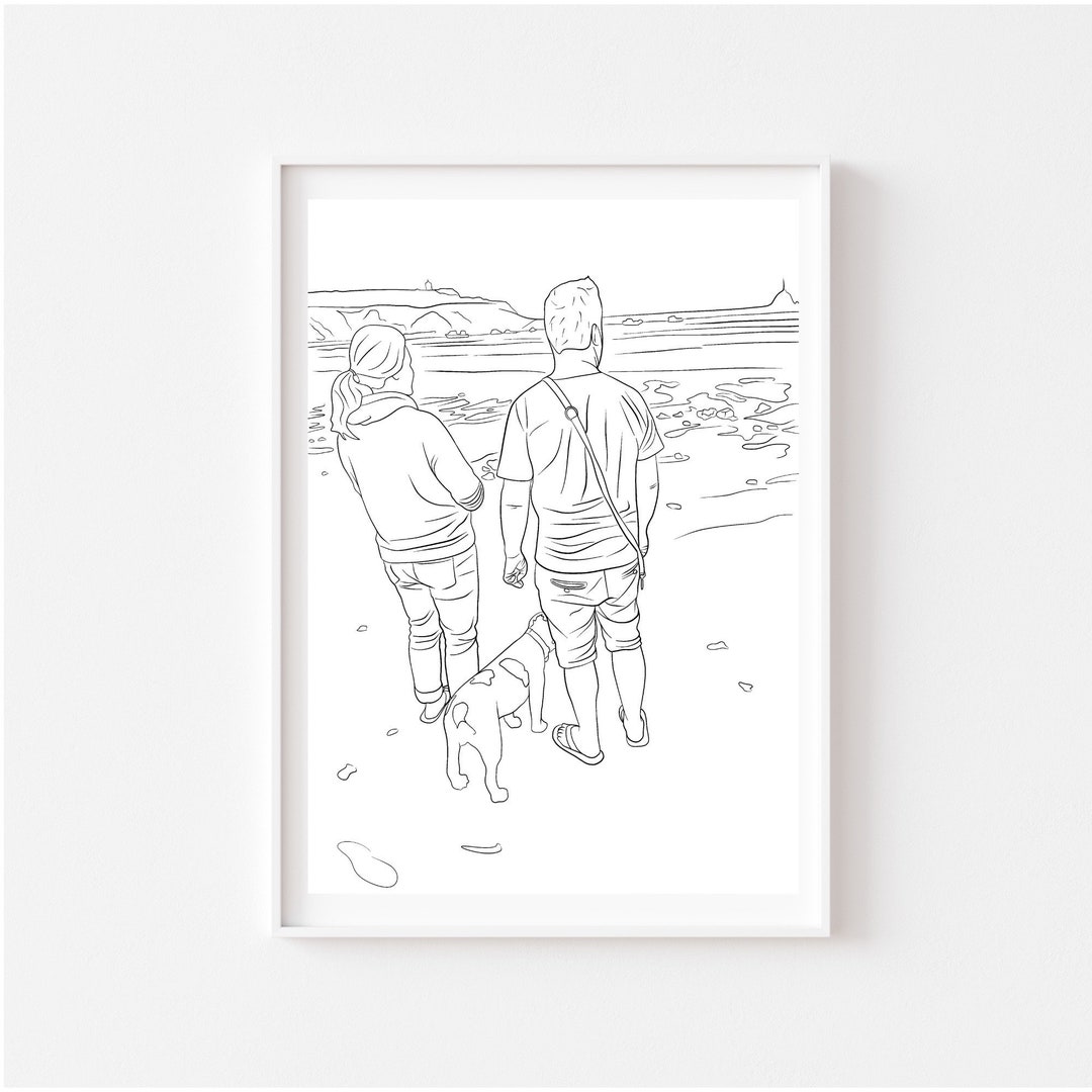 Faceless Line Art Line Art Line Art Print Line Drawing - Etsy