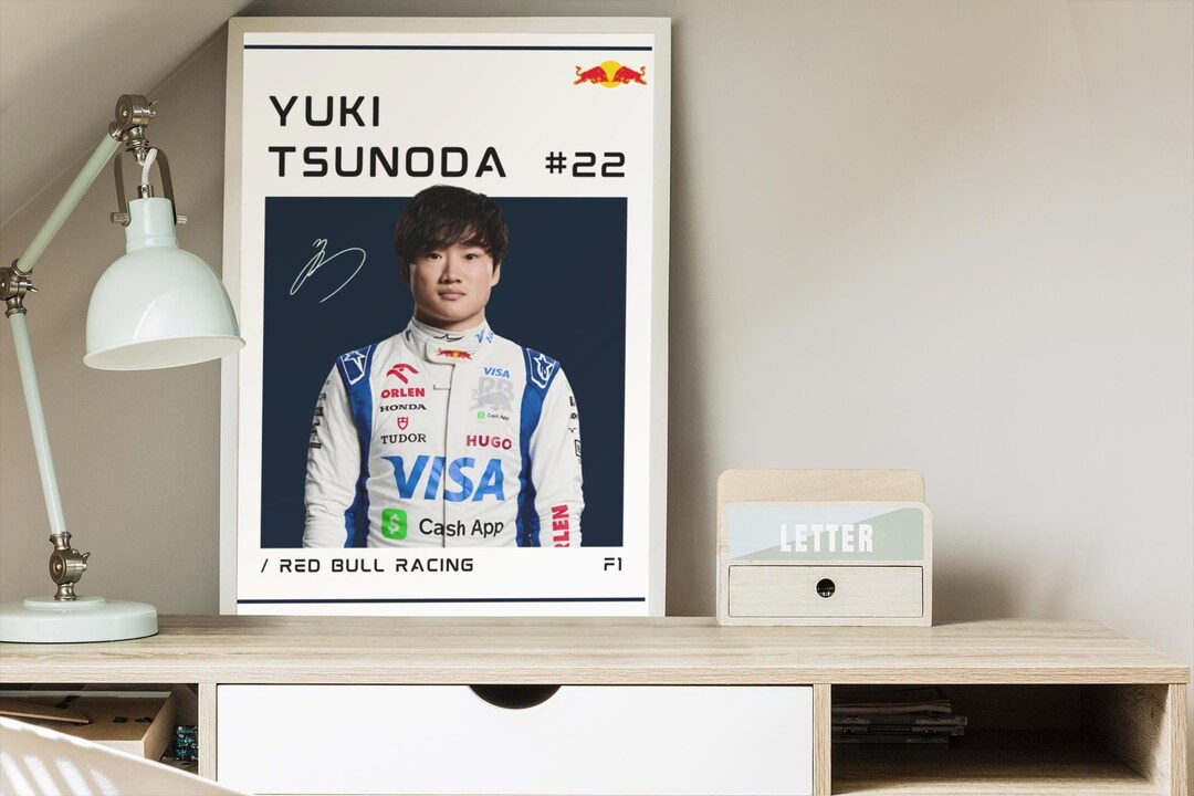 Yuki Tsunoda Poster Printable Wall Art Formula One Print Sports Wall ...