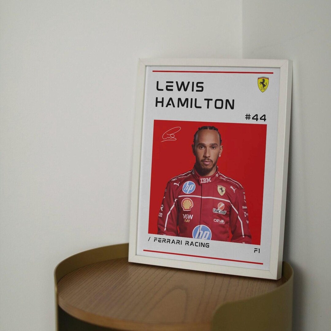 Lewis Hamilton Poster Printable Wall Art Formula One Print Sports Wall ...